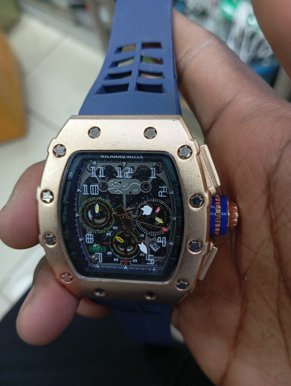 Richard mille blue strap - Terrifant Merchandise